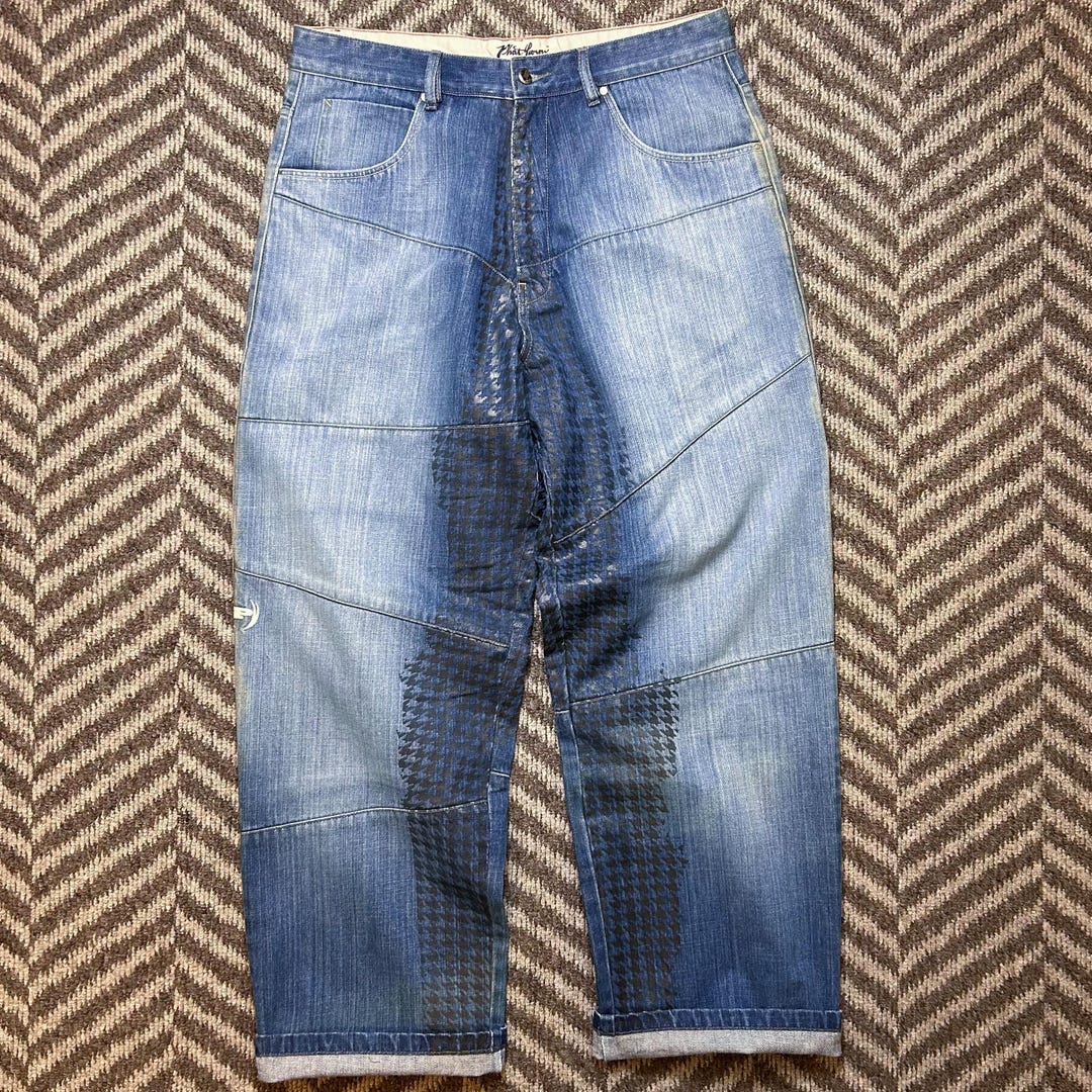 Vintage Phat Farm Unused Rare Regular Fit Straight Leg Blue Jeans Men's ...