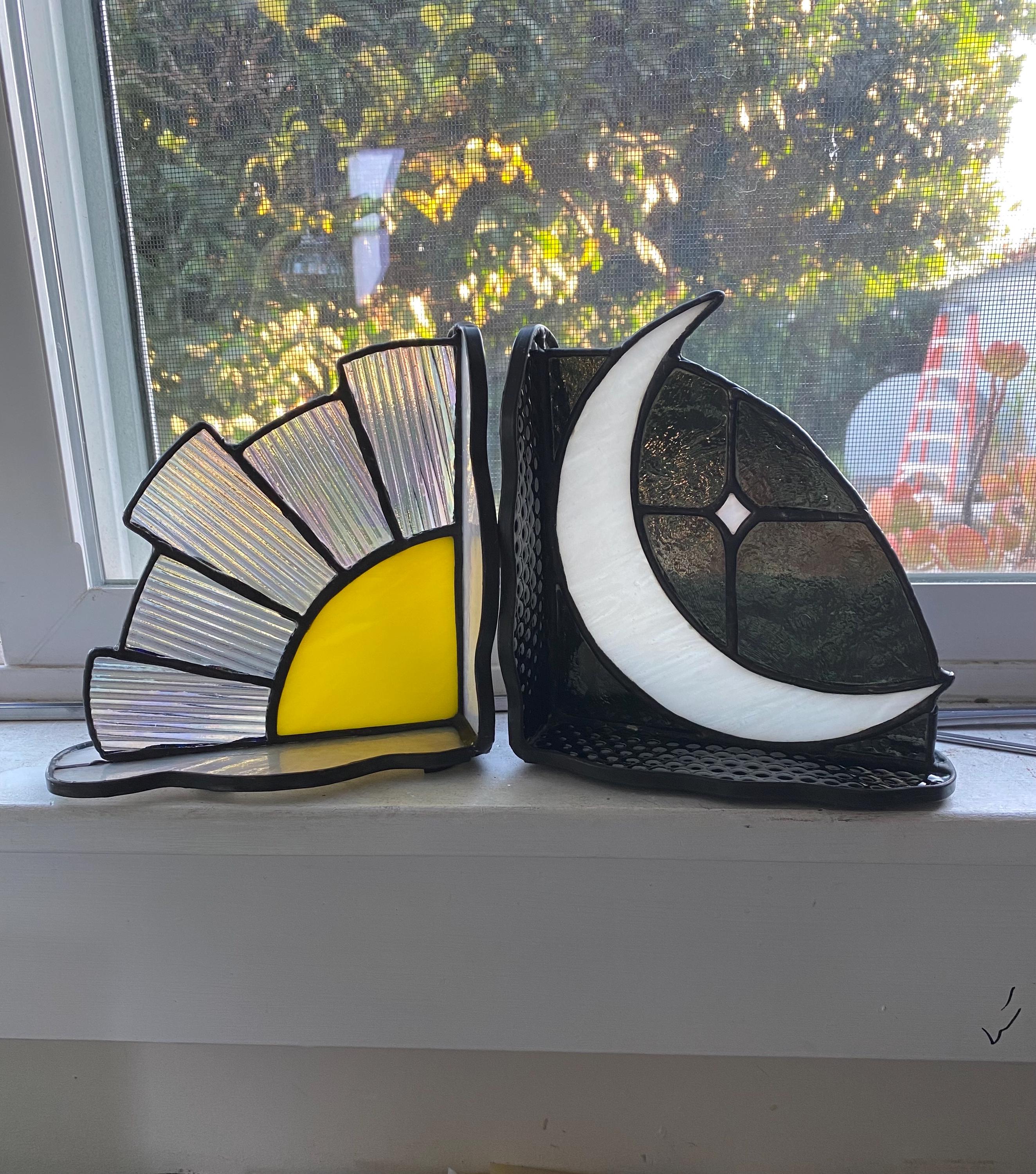 Stained Glass Bookends Double - Etsy