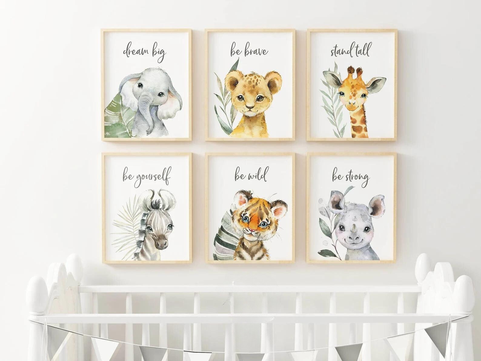 PRINTABLE SAFARI NURSERY - Set 6 Jungle Nursery - Wall Art Prints ...