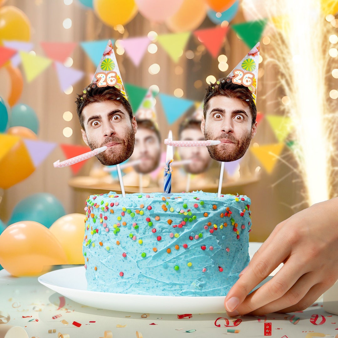 Custom Photo Cake Topper Personalized Cupcake Toppers Birthday Cake ...