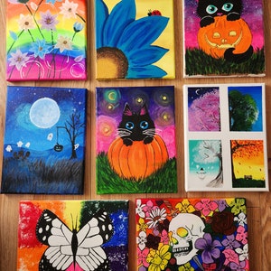 9x12 Acrylic Paintings on Canvas - Etsy