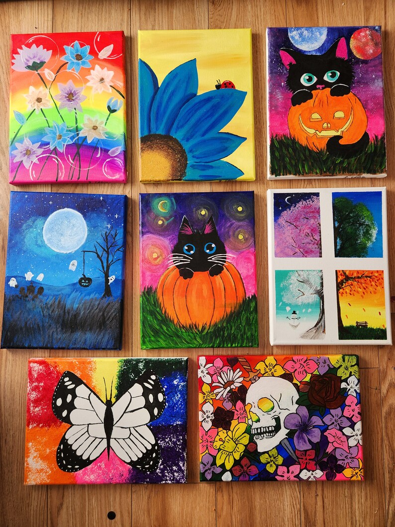 9x12 Acrylic Paintings on Canvas - Etsy