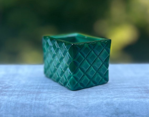 Bohemia Art Glass Jade Malachite Glass Jewelry Box Do… - Gem
