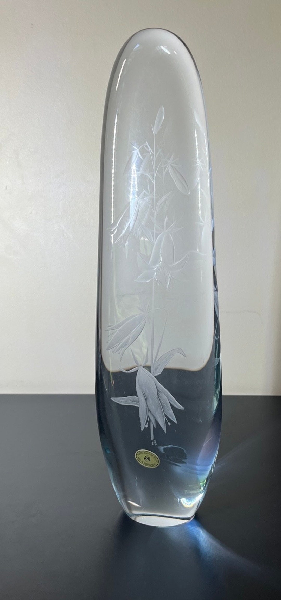 ZBS Bohemia Czech 24% Lead Crystal Glass Hand Cut Obelisk Flowers - Etsy
