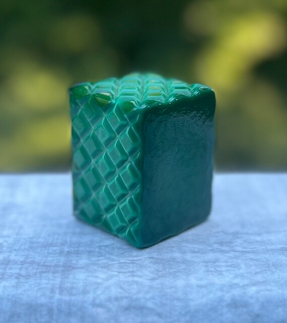 Bohemia Art Glass Jade Malachite Glass Jewelry Box Do… - Gem