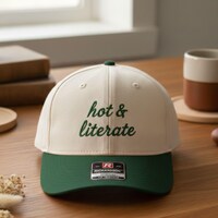 Hot Girls Read Books Vintage Embroidered Dad Hat Bookish Accessory for ...