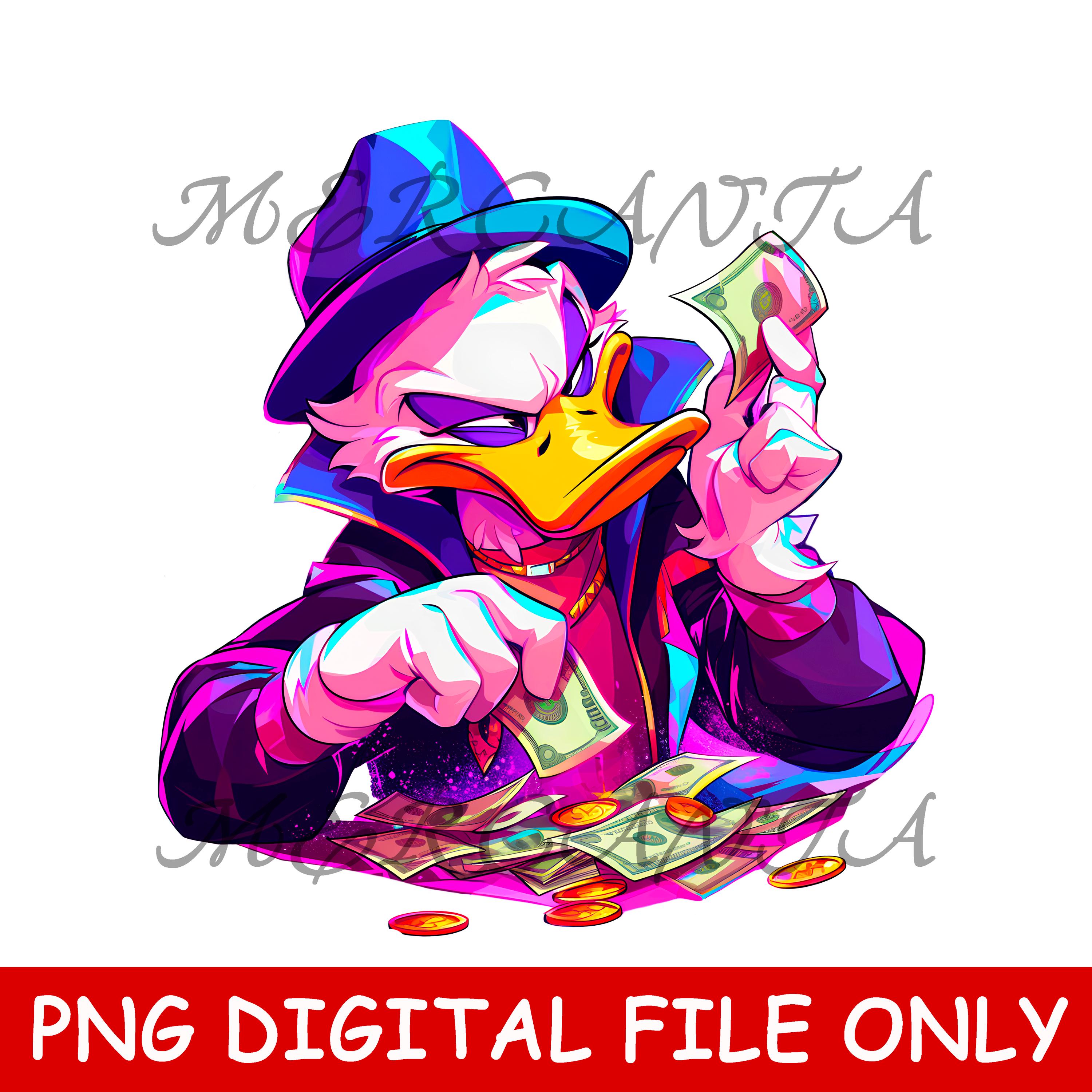 Gangster Scrooge Mcduck Shirt Design PNG, Money Cash PNG, Hip Hop PNG ...