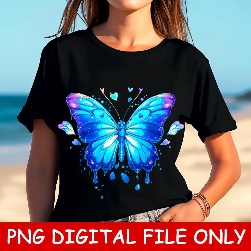 Neon Butterfly PNG, Blue Butterfly PNG Design, Butterfly Clipart Png ...