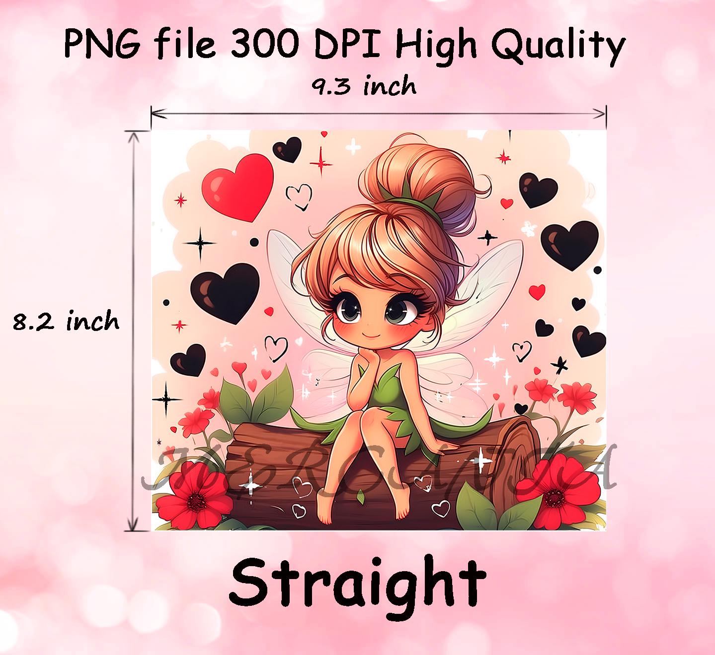 Tinkerbell Tumbler Wrap PNG, Cute Fairy Tumbler Wraps Sublimation ...
