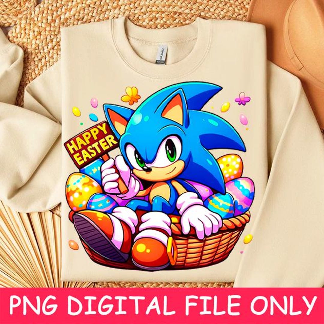 Sonic the Hedgehog Easter PNG, Sonic Easter Shirt, Sublimation Design ...