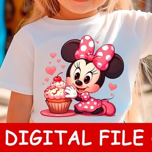 Cute Minnie Mouse PNG File for Sublimation Designs for Shirts, Tshirts ...