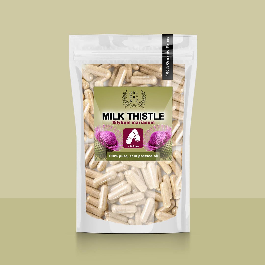 100% Pure Cold Pressed Milk Thistle Oil Capsules From Seeds - Natural ...