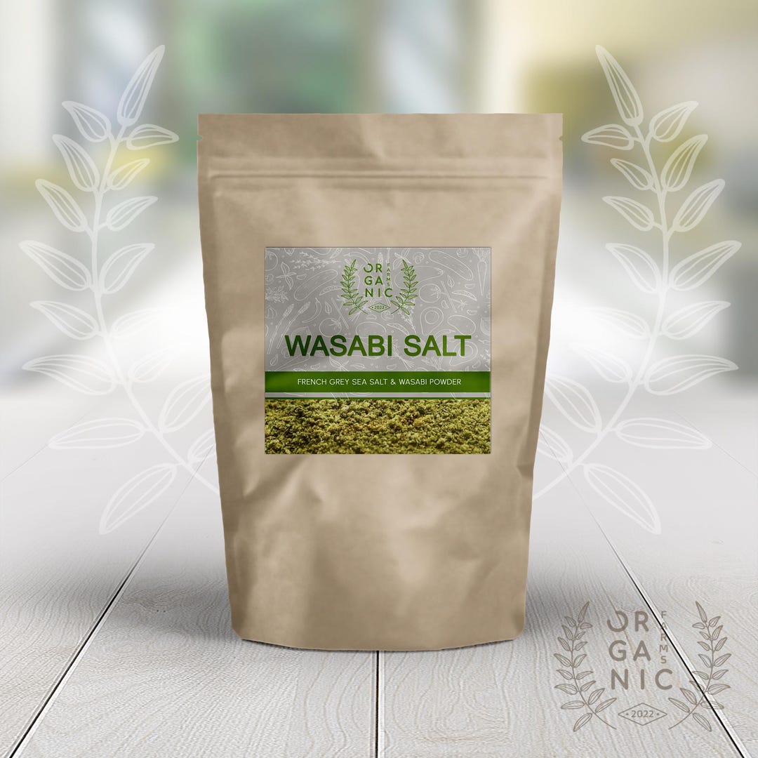 French Grey Sea Salt With Wasabi Powder, Organic Farms Direct Wasabi ...