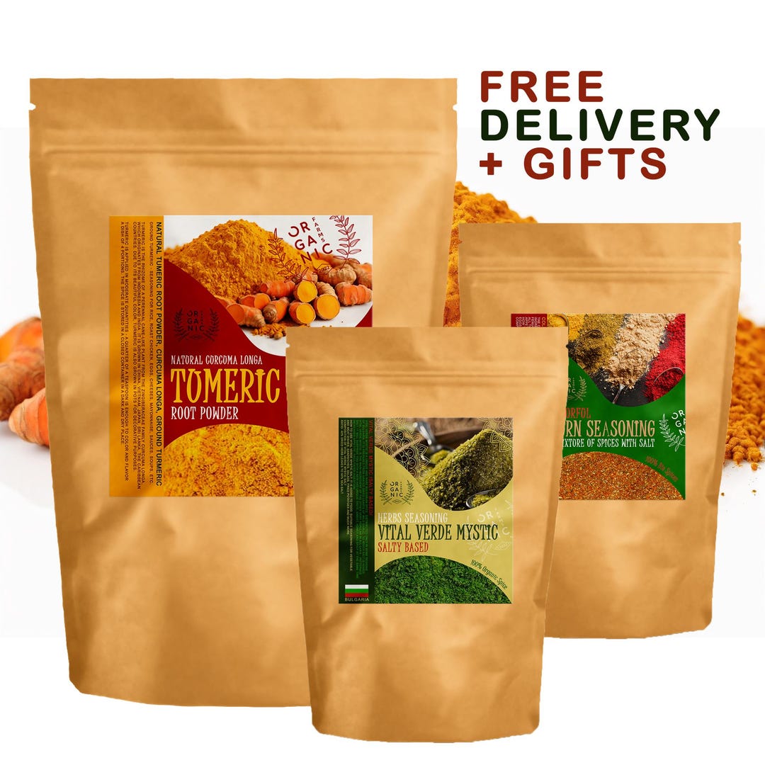 Bio Turmeric Root Powder, Curcuma Longa Spice, Ground Bio Herbal ...