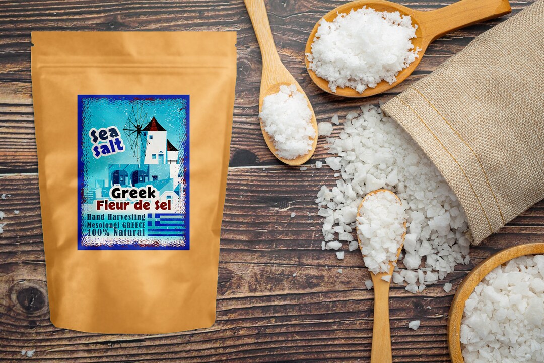 Premium Greek Sea Fleur De Sel Salt From Mesolongi, Gourmet Salt ...