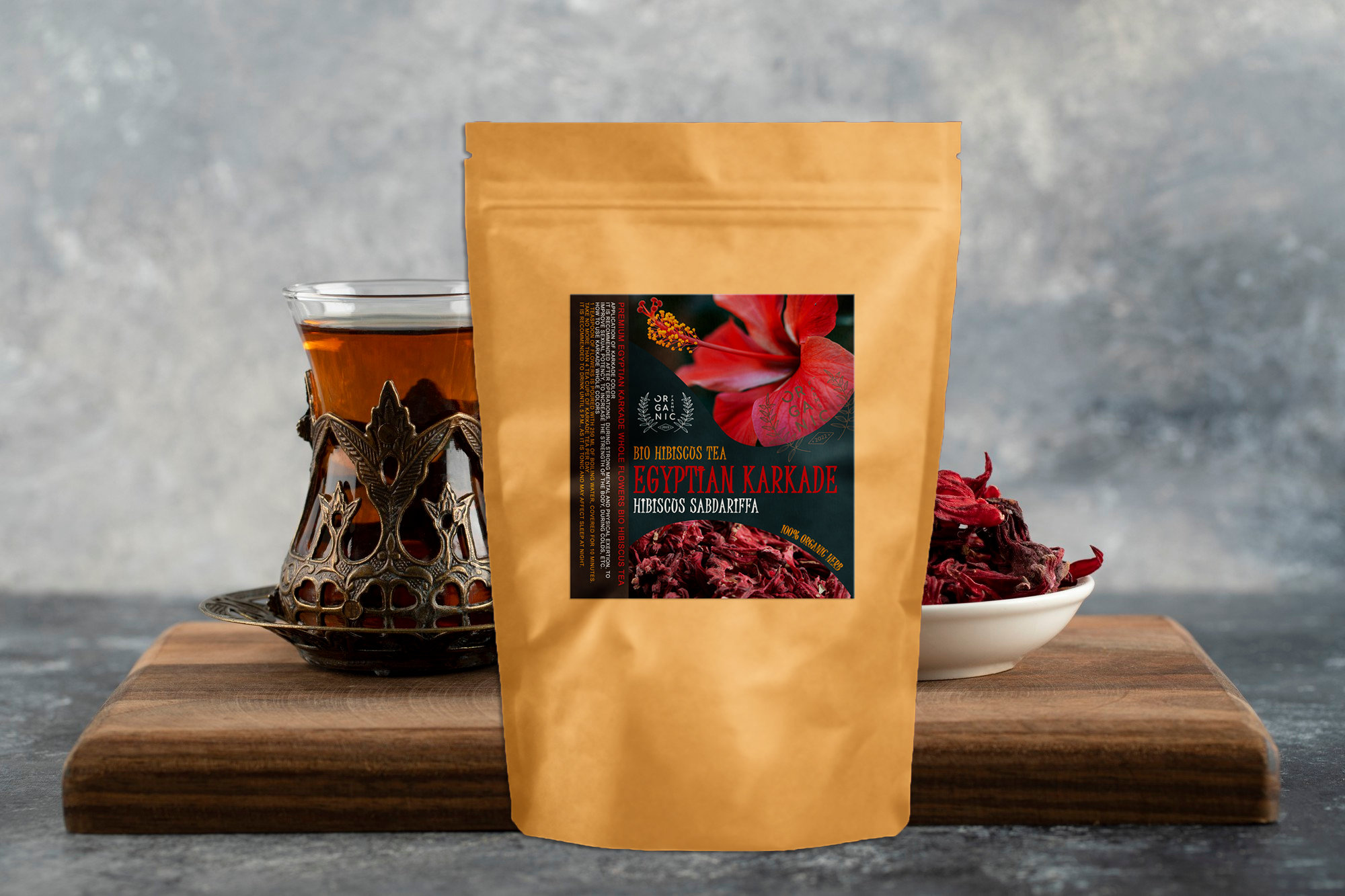 Premium Egyptian Karkade Whole Flowers Bio Hibiscus Tea, Hibiscus ...