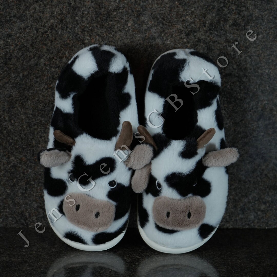 Cute Cow Slippers Cuddly Moo Design, Cozy Animal Slippers for Home ...