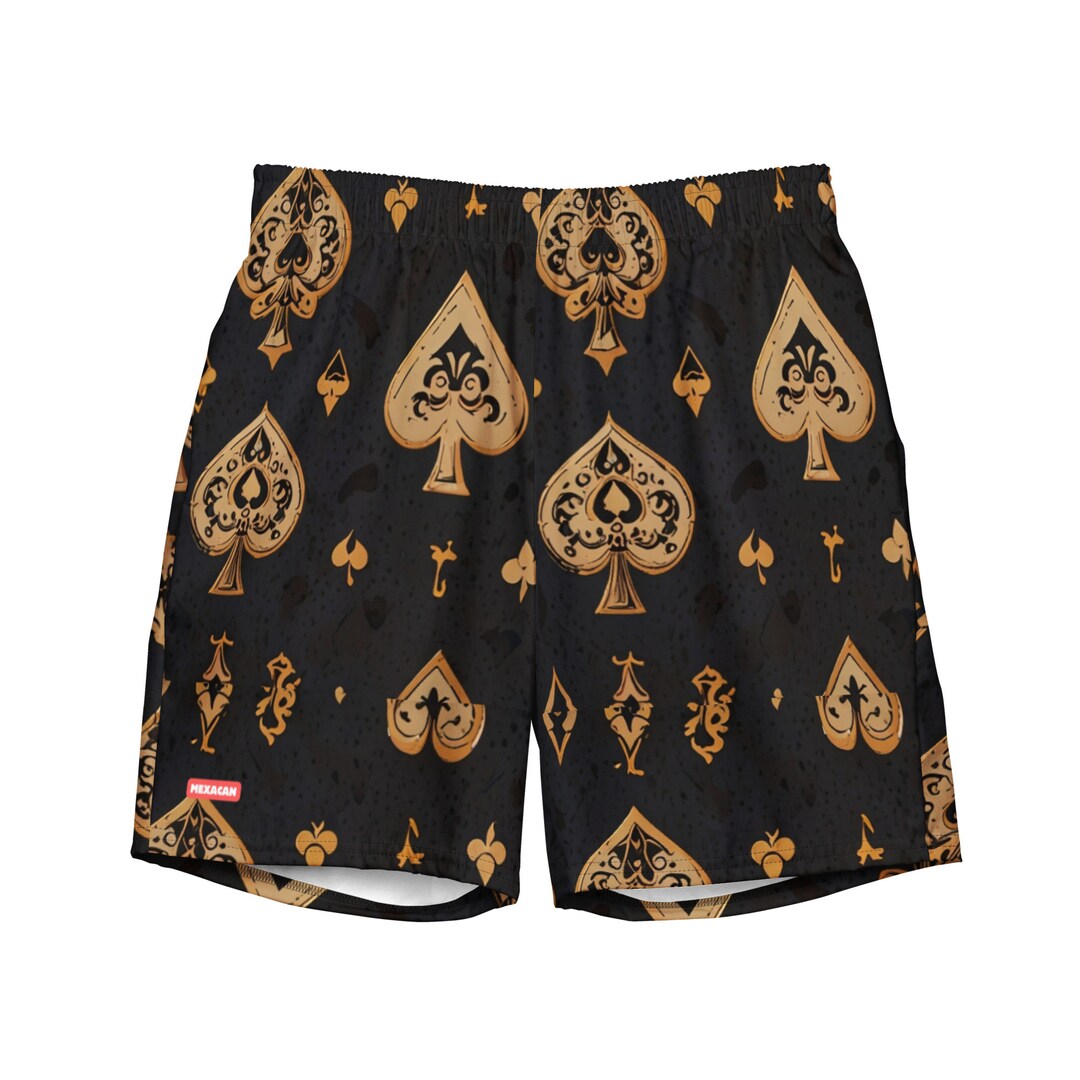 Ace of Spades All-over Print Recycled Swim Trunks - Etsy
