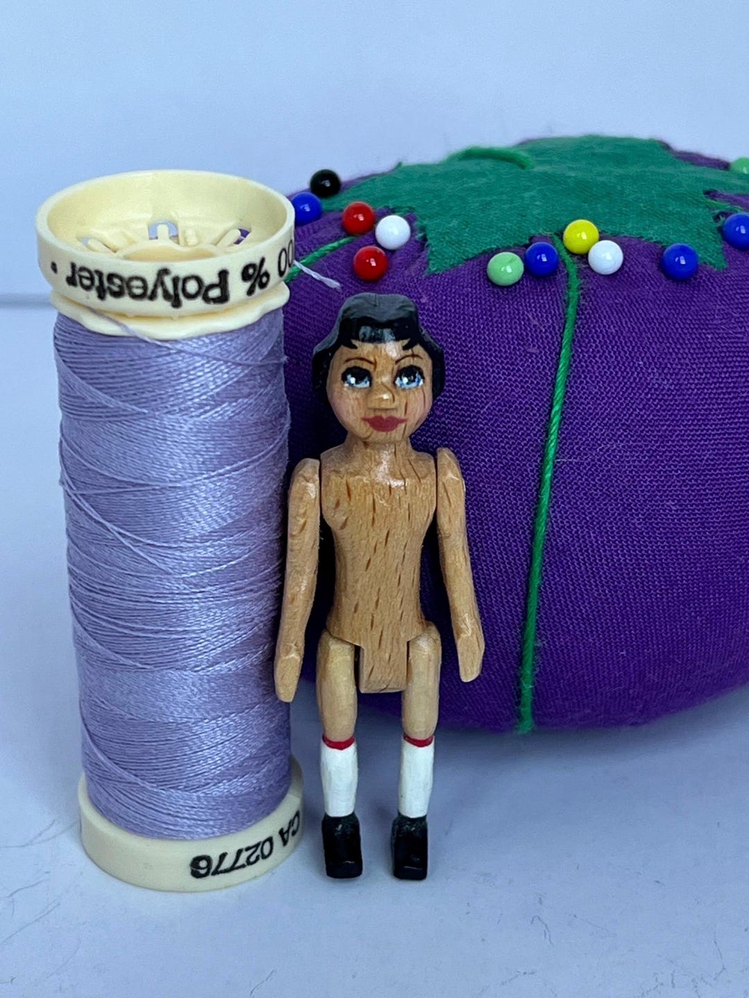 Itty Bitty Hitty Doll Hand Carved Wood Folk Art OOAK Handmade Wooden ...