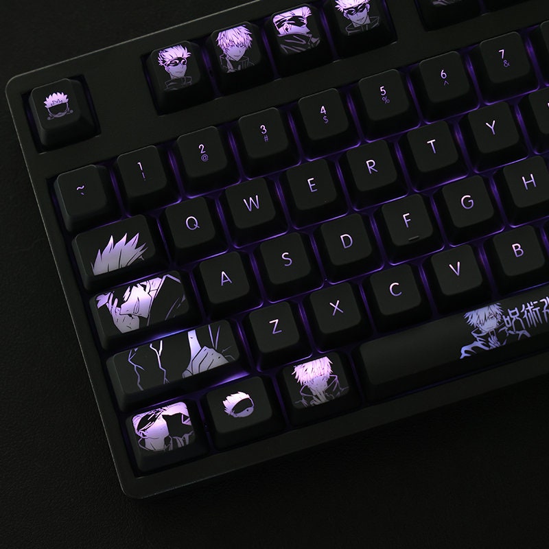 Jujutsu Kaisen Gojo Satoru Backlit Keycap Set Artisan Keycap Set MX ...