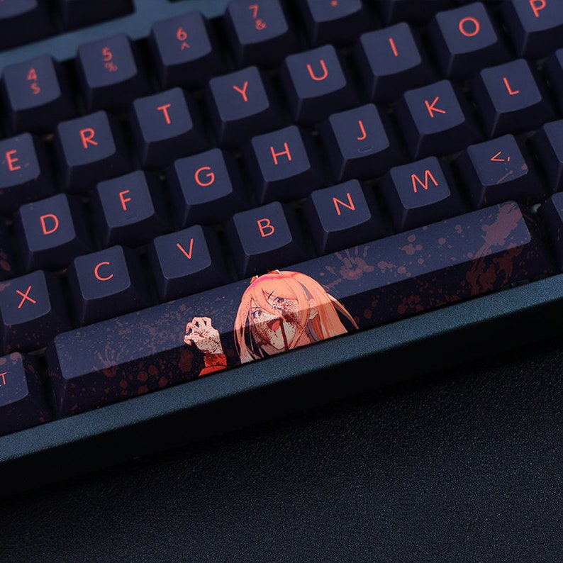 Chainsaw Man Cute Power Keycap Set MX Cherry Mechanical Keyboard ...