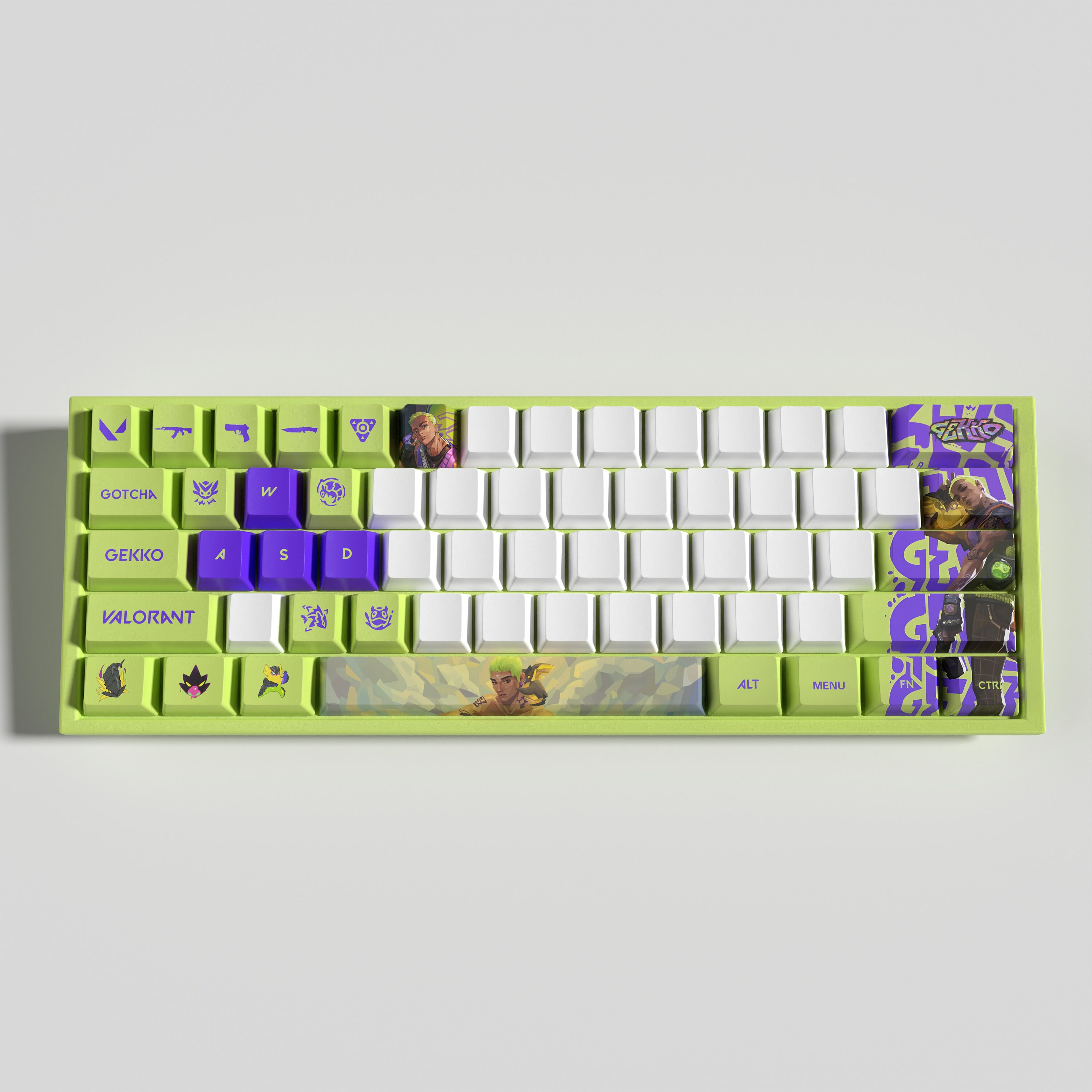 Gekko Valorant Gaming Keycap Set Artisan MX PBT Dye Sub Mechanical ...
