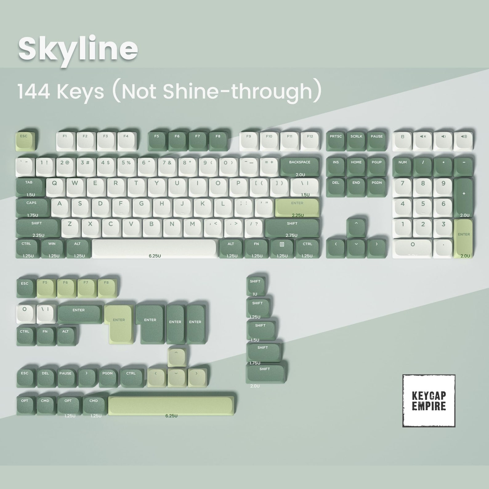 Green Low Profile PBT Keycaps Custom Slim MX Keycap Multiple Colors ...