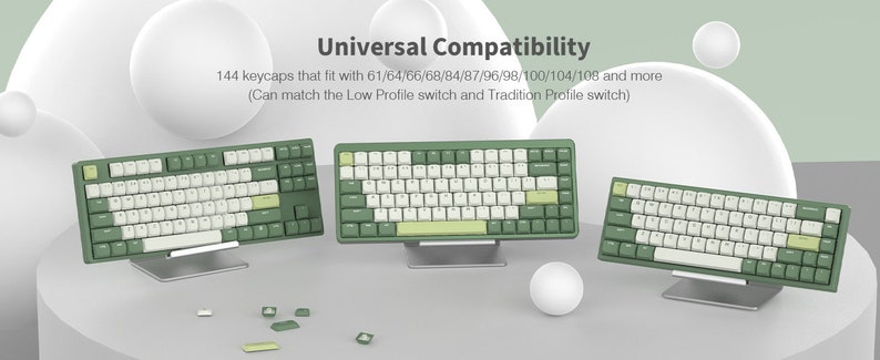 Green Low Profile PBT Keycaps Custom Slim MX Keycap Multiple Colors ...