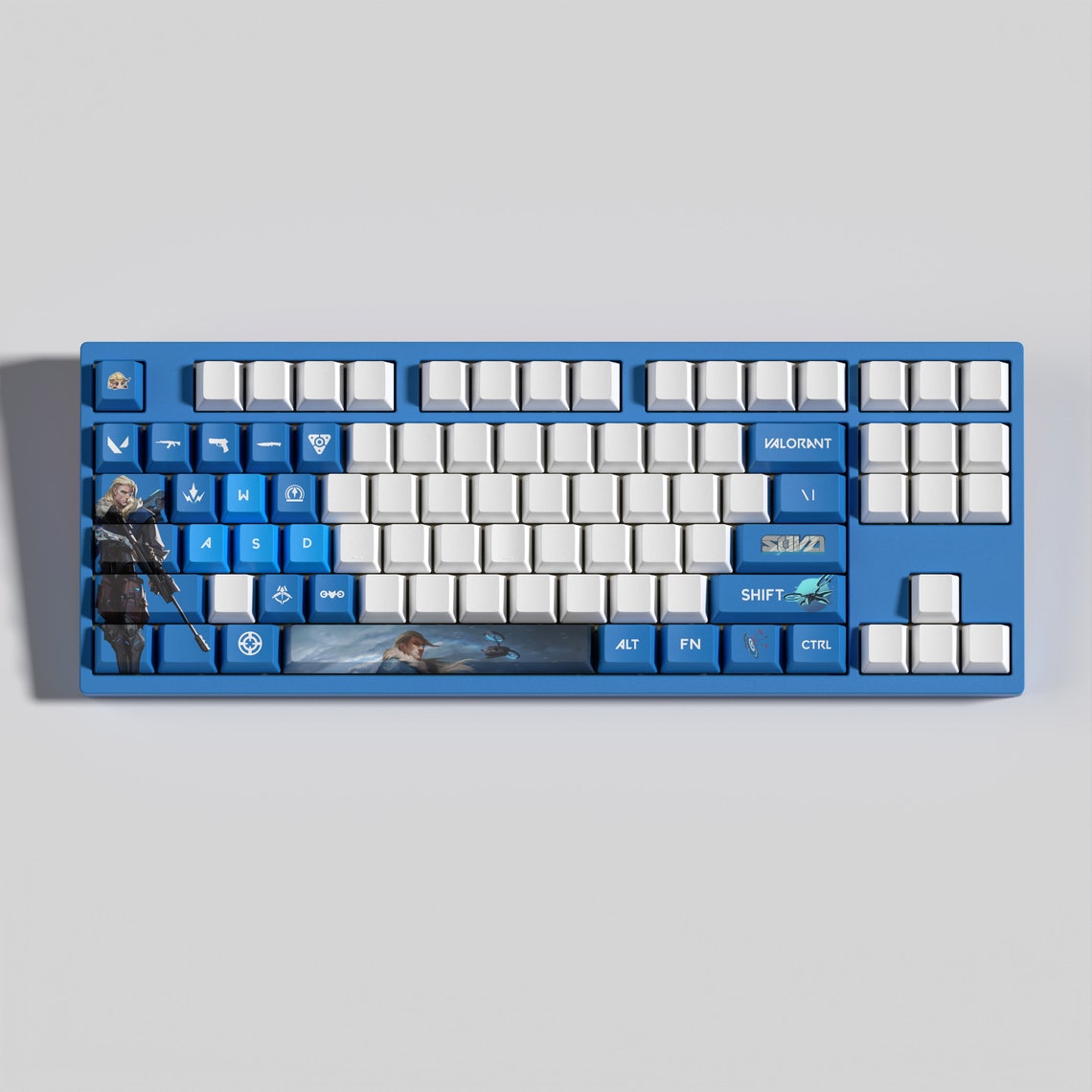 Custom Sova Valorant Gaming Keycap Set Artisan MX PBT Dye Sub ...