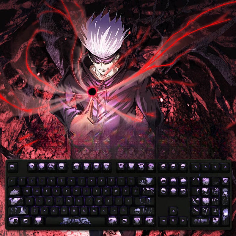 Jujutsu Kaisen Gojo Satoru Backlit Keycap Set Artisan Keycap Set MX ...