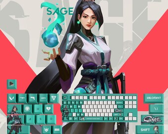 Custom Clove Valorant Gaming Keycap Set Artisan MX PBT Dye Sub ...