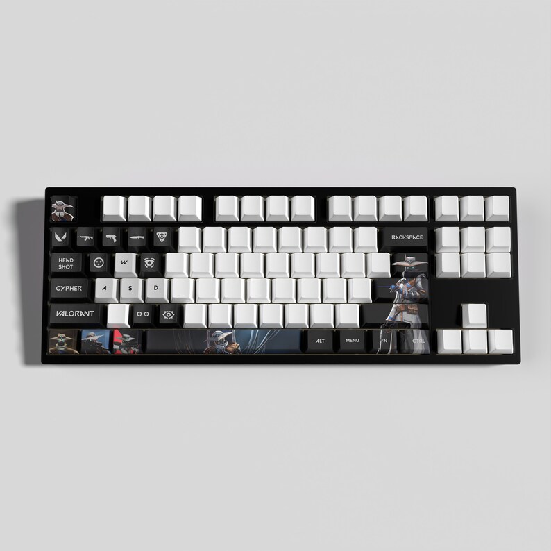 Cypher Valorant Gaming Keycap Set Artisan MX PBT Dye Sub Mechanical ...