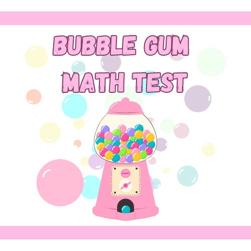 Addition Bubble Gum Test 0 to 10 - Etsy