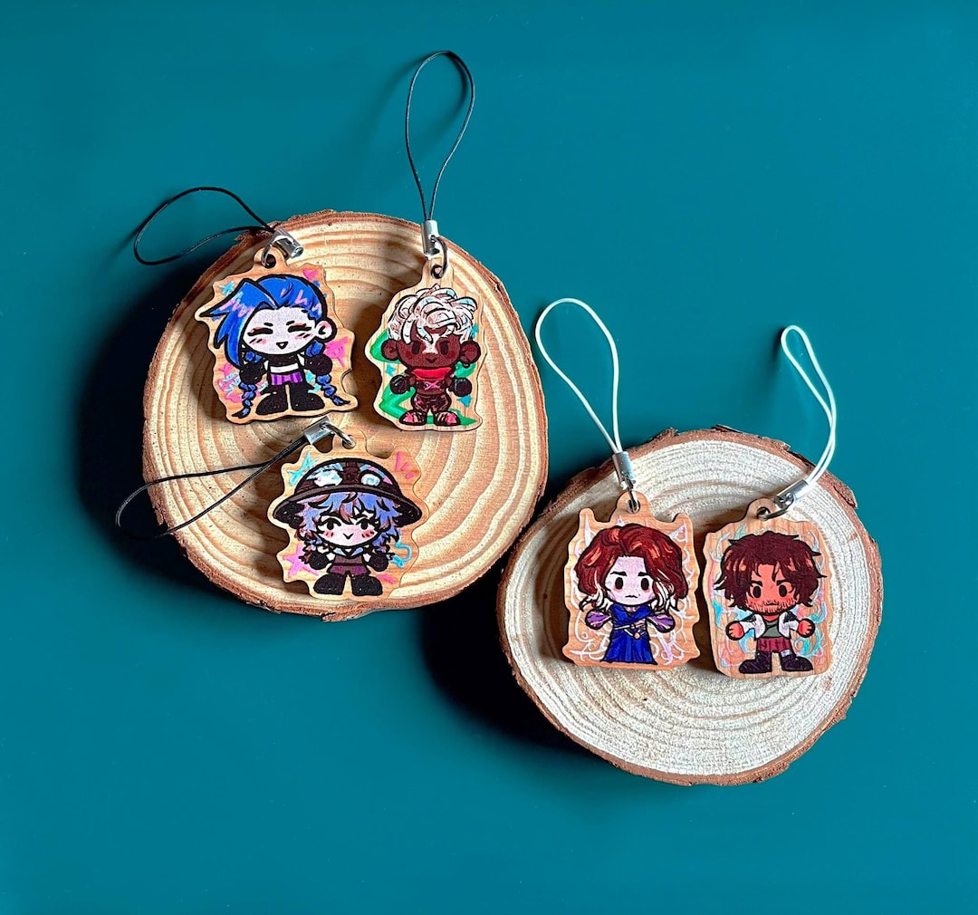 Arcane (jinx, Isha, Ekko, Viktor, Jayce) Wood Phonecharm - Etsy