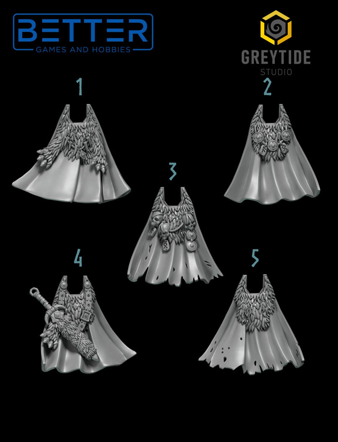 Cloaks Primal Hounds. 3d Printed Parts. Suitable for Warhammer 40k ...