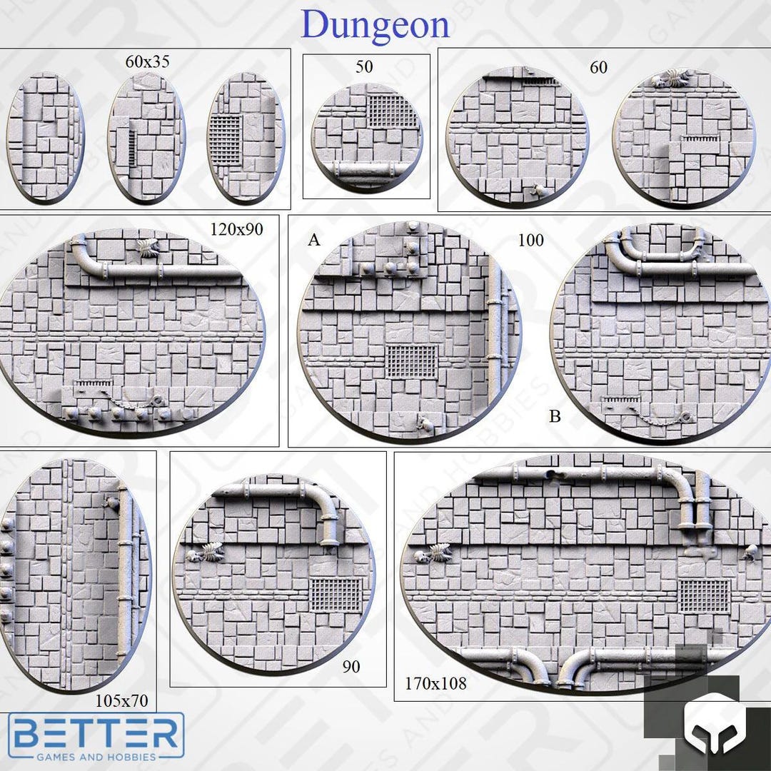 Dungeon - Themed Bases and Base Toppers for Sci-fi & Fantasy Wargaming ...