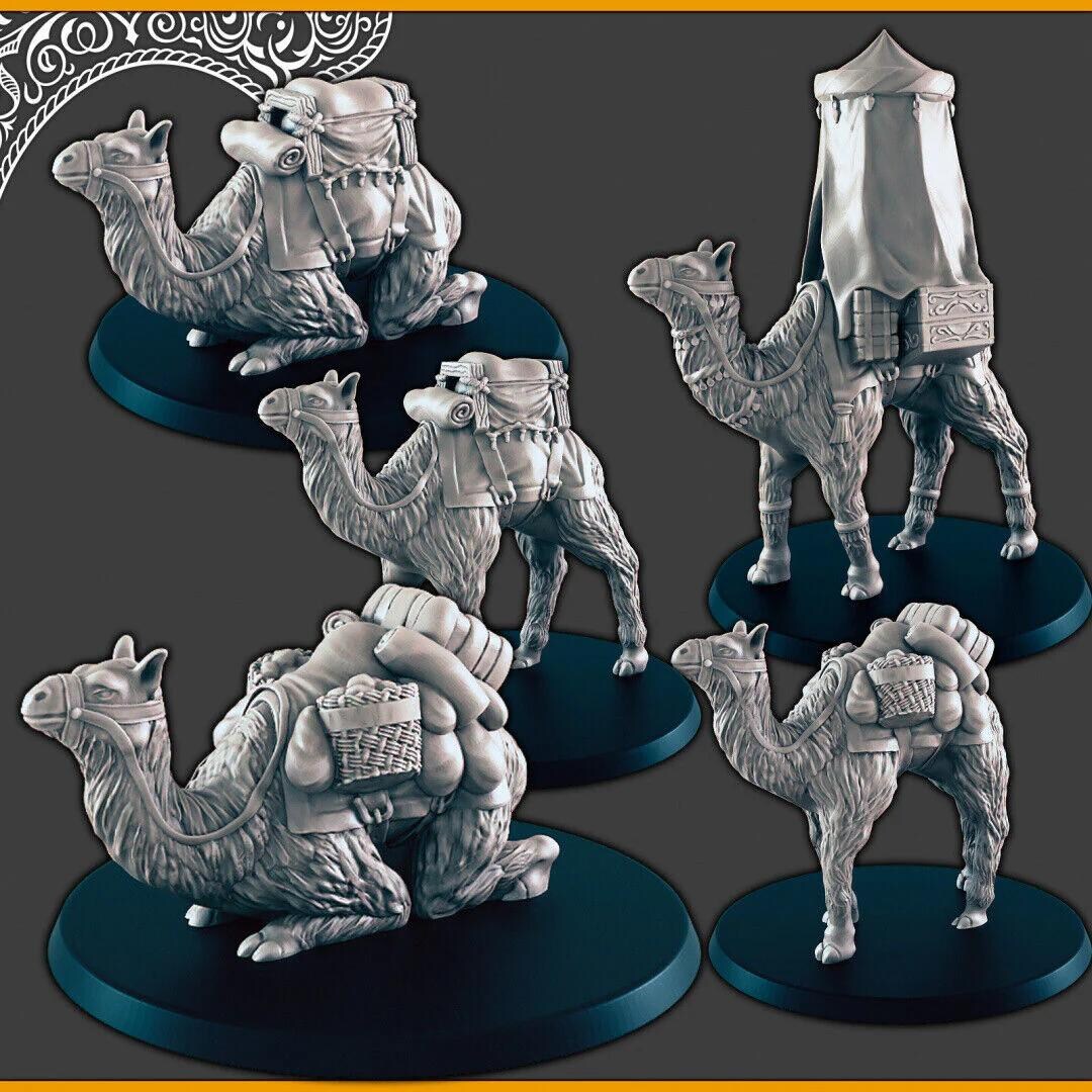 Camels - 28mm Scale 3d Printed Miniatures for Fantasy Wargaming RPG - Etsy