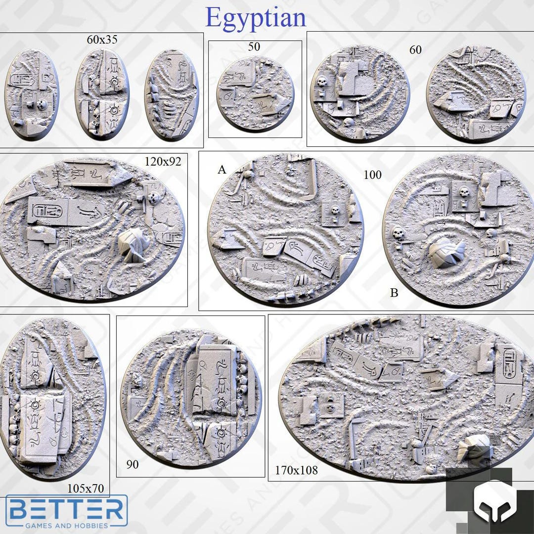 Egyptian - Themed Bases and Toppers for Sci-fi & Fantasy Wargaming - Etsy