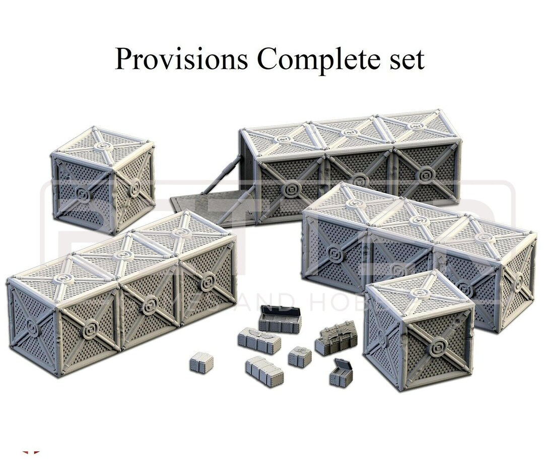 Containers & Ammo Crates (32, 28mm Scale) Tabletop Wargaming Terrain - Etsy