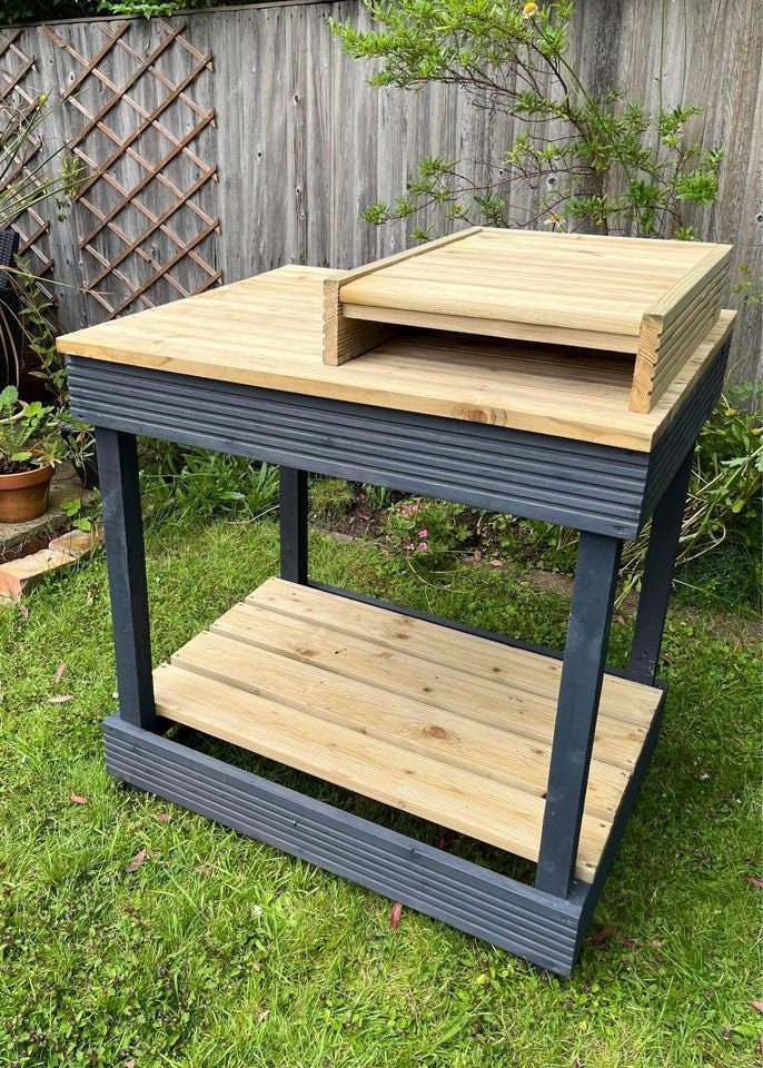Pizza Oven Table With Raised Stand Choice of Colours and Sizes HANDMADE ...