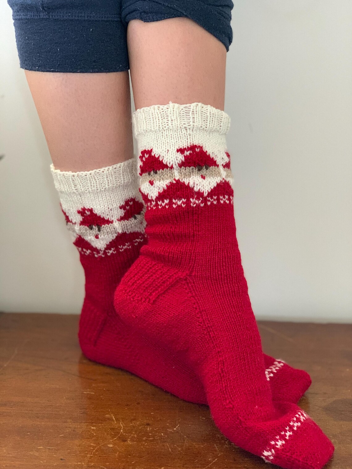 Christmas Santa Sock Pdf Pattern - Etsy