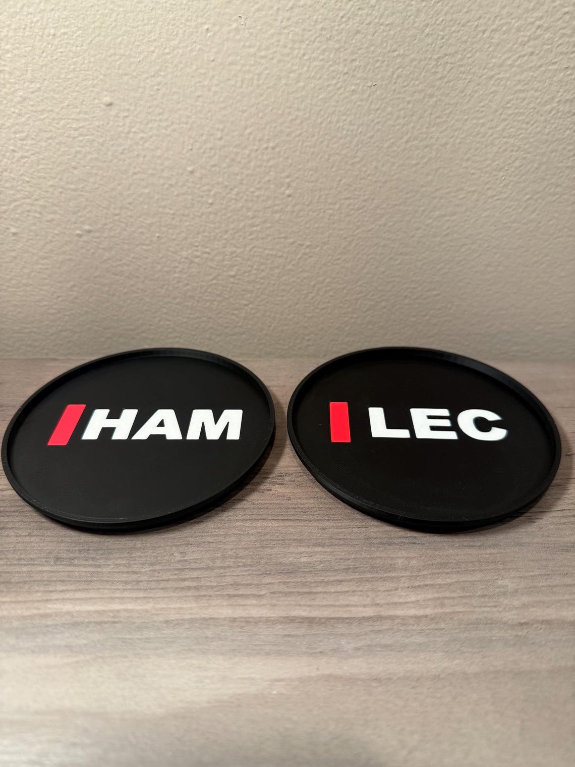 Ferrari F1 Coaster Set – Set of 2 Drink Coasters for Fans, LEC & HAM ...