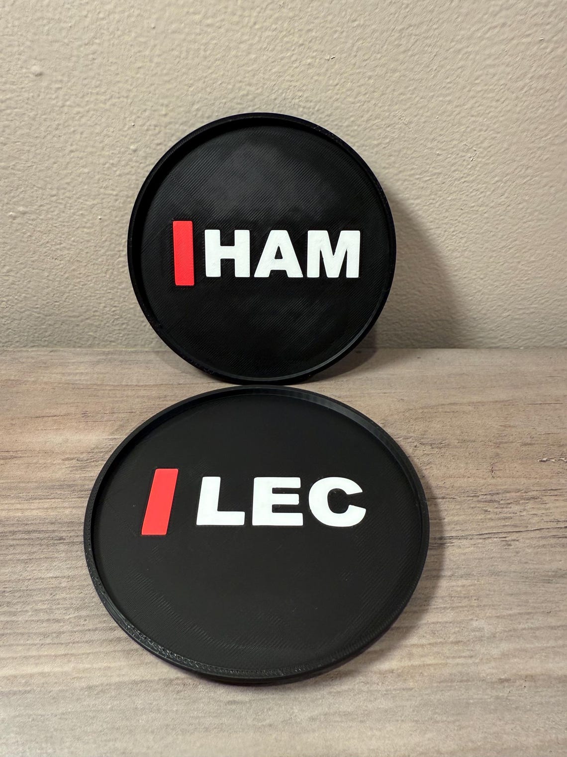 Ferrari F1 Coaster Set – Set of 2 Drink Coasters for Fans, LEC & HAM ...