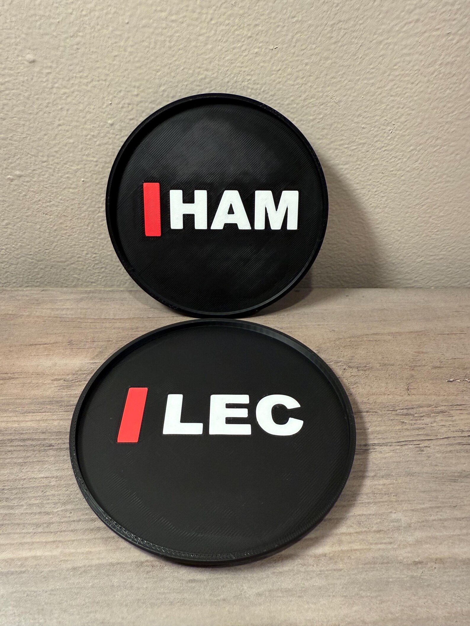 Ferrari F1 Coaster Set – Set of 2 Drink Coasters for Fans, LEC & HAM ...