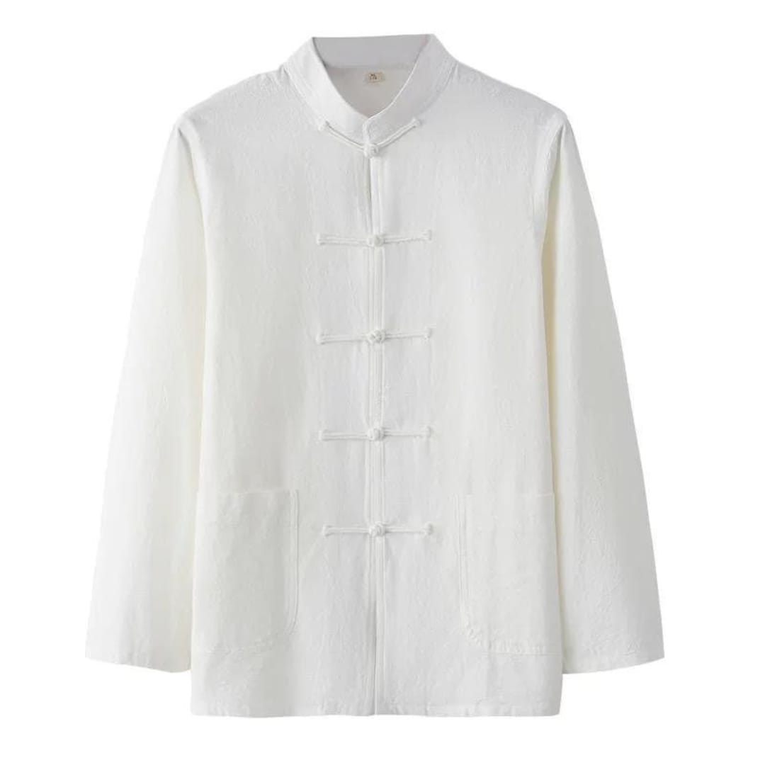 Linen Cotton Tang Shirt: Men's Long Sleeve Cheongsam Top - Etsy
