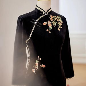 2024 Fall Traditional Chinese Qipao Dress Vintage Cheongsam Old ...