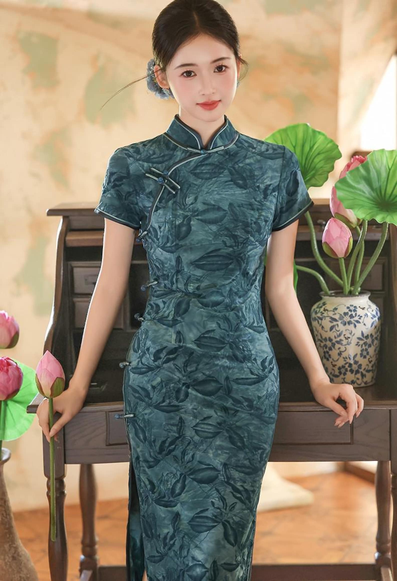 Modern Qi Pao: Slim Fit Chinese Style Dress - Etsy