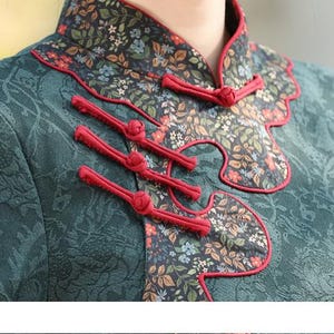 Traditional Chinese Style Shirt for Women, Vintage Cheongsam Top ...