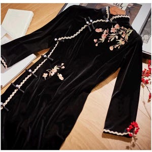 2024 Fall Traditional Chinese Qipao Dress Vintage Cheongsam Old ...
