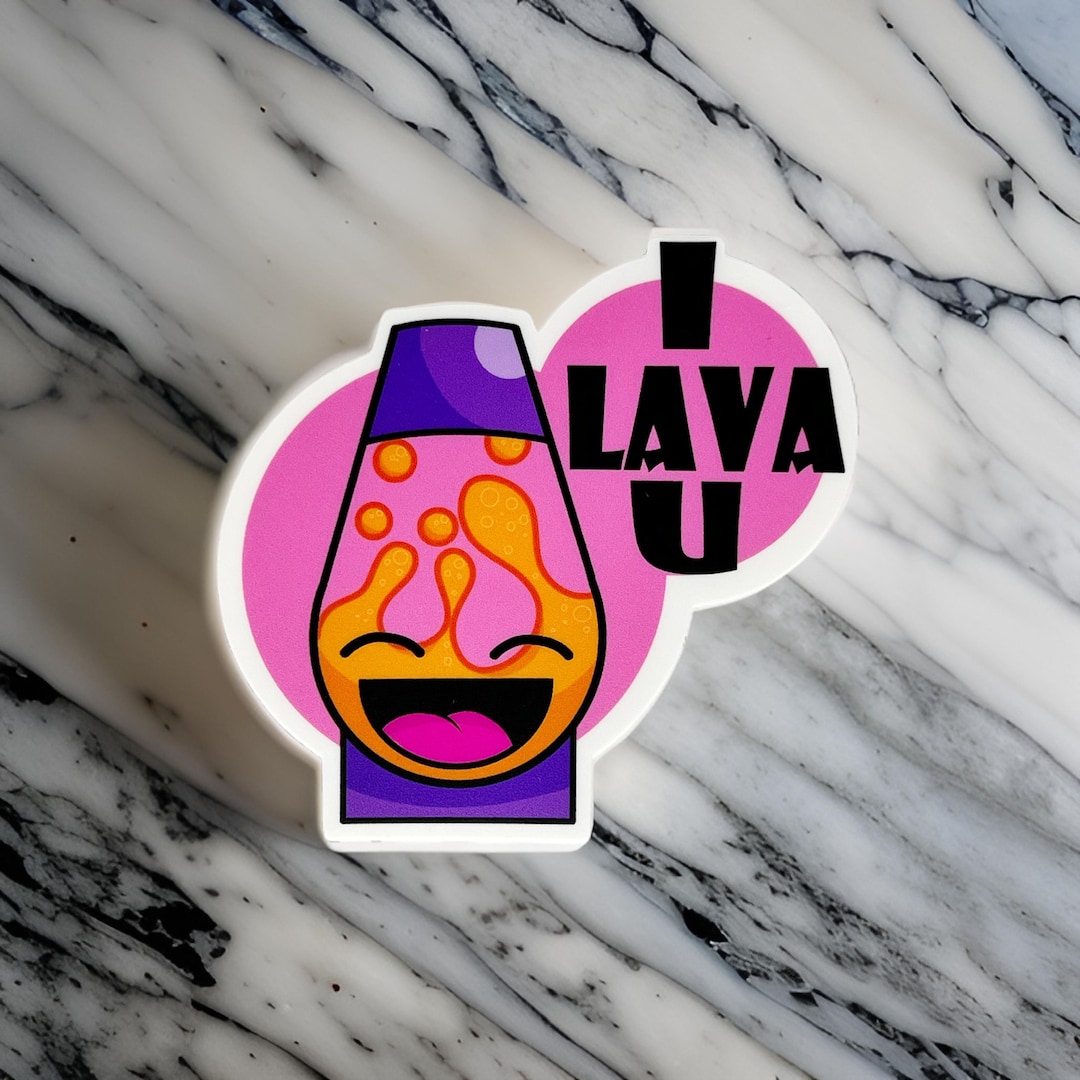 I Lava U Sticker | Cute Sticker | Decal | Water Bottle Sticker | Laptop ...